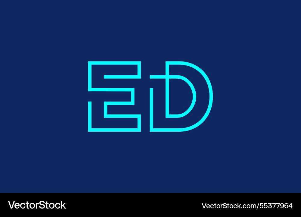 Blue abstract typography design with stylized Vector Image