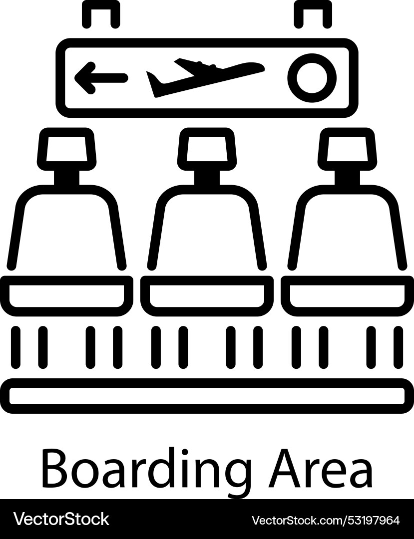 Boarding area Royalty Free Vector Image - VectorStock