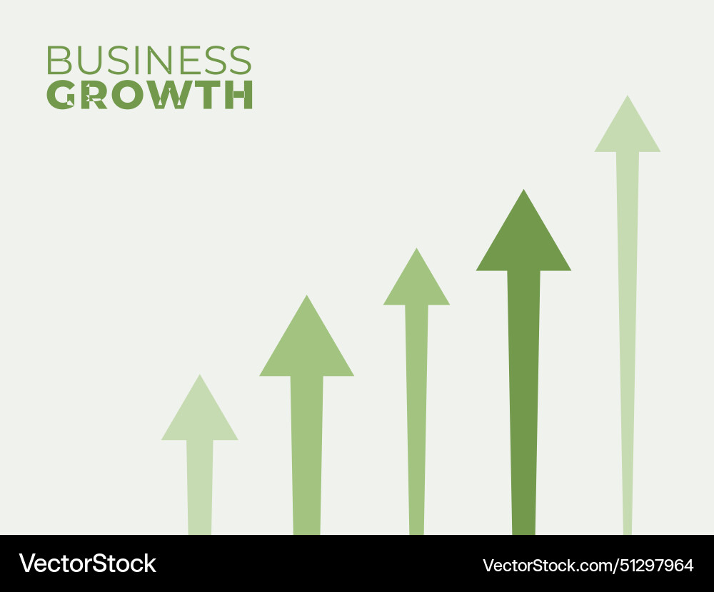 Business success growth chart Royalty Free Vector Image
