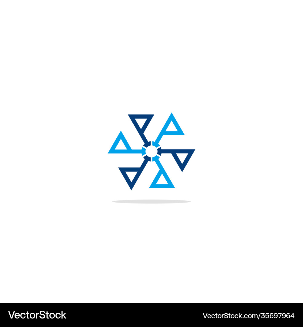 Circle triangle geometry logo Royalty Free Vector Image