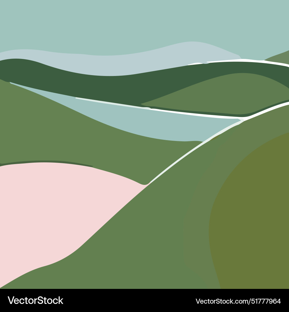 Colorful abstract hills Royalty Free Vector Image