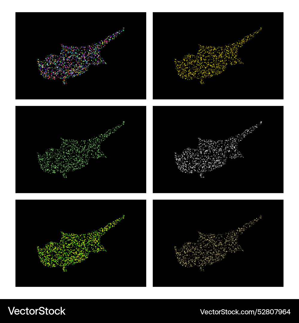 Cyprus island country map border background Vector Image