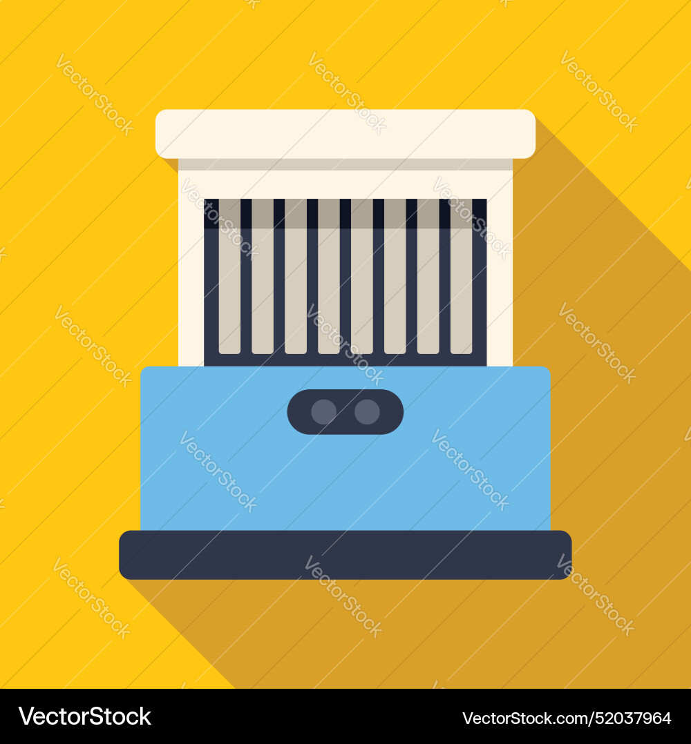 Electric heater warming room with vertical grid Vector Image