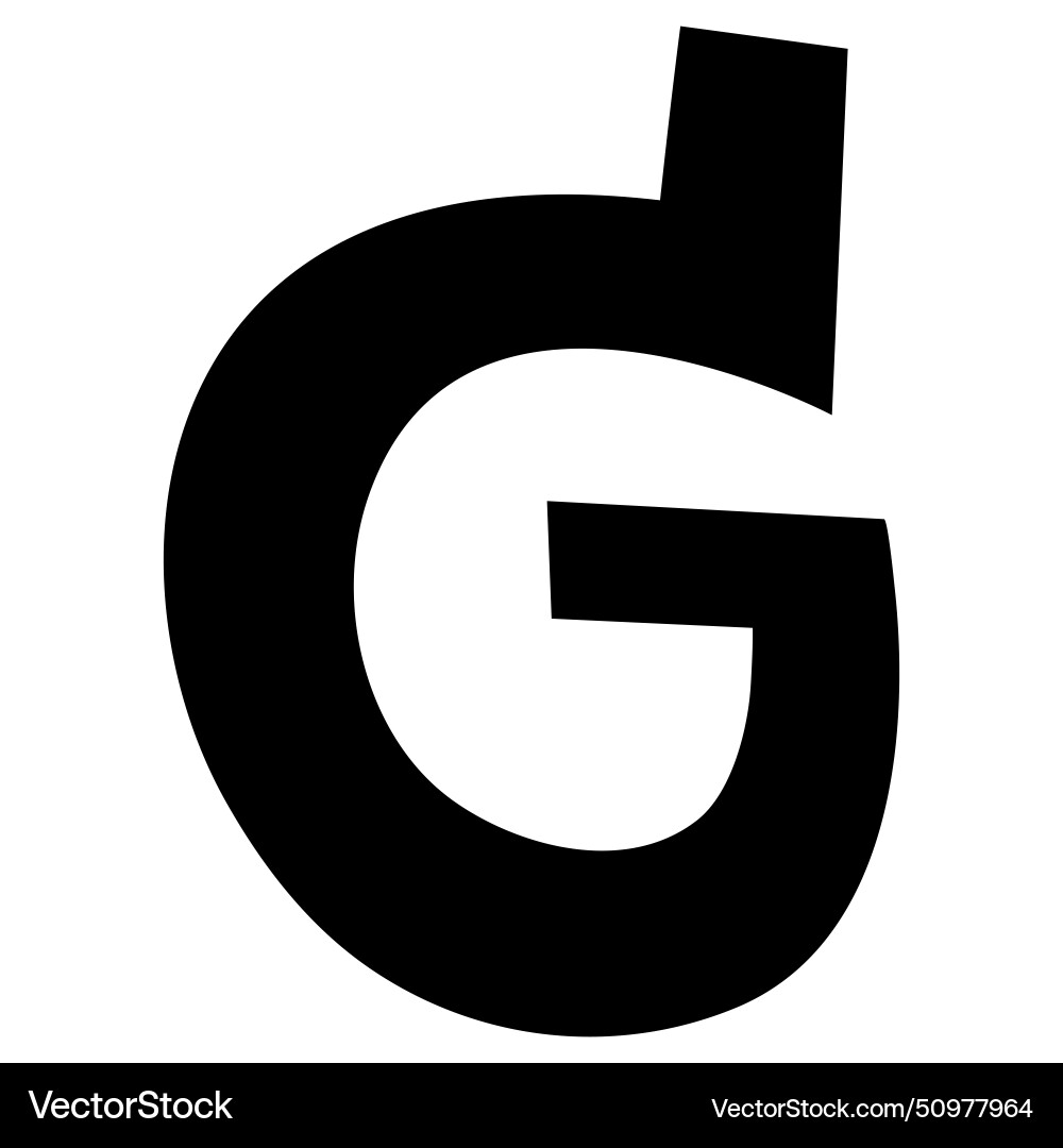 English alphabet g 1 Royalty Free Vector Image