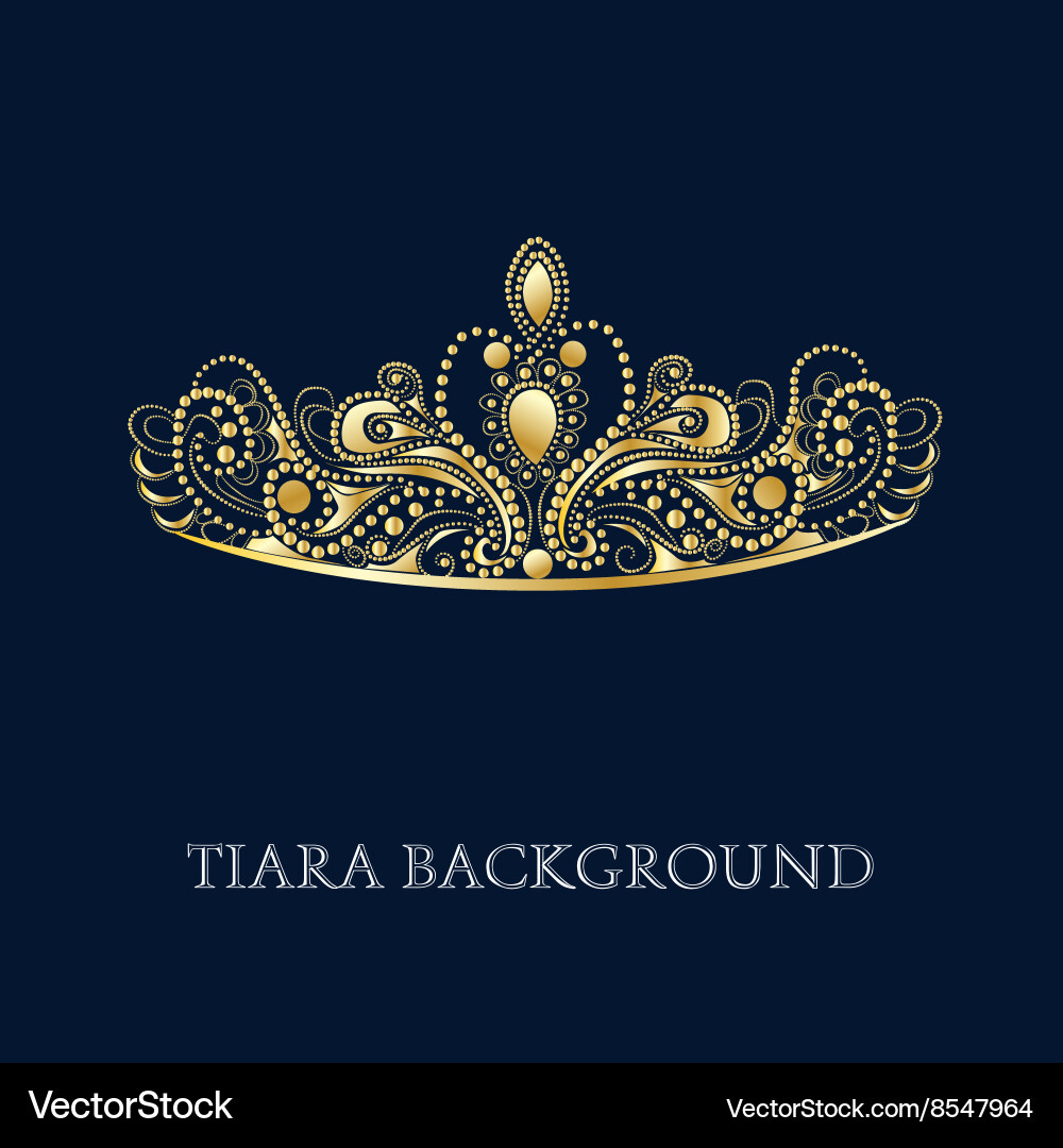 Gold tiara Royalty Free Vector Image - VectorStock