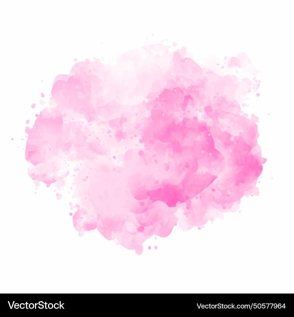 Hand painted pink watercolour splatter design Vector Image