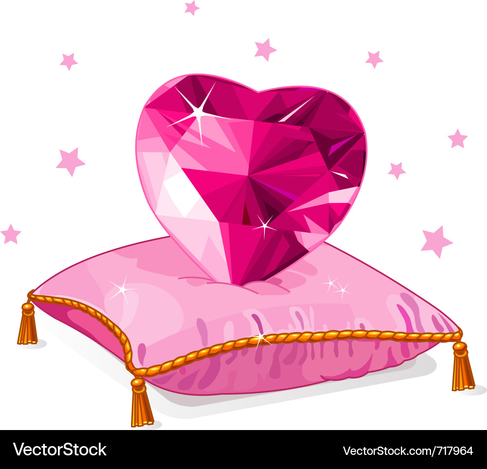 Ruby heart Royalty Free Vector Image - VectorStock