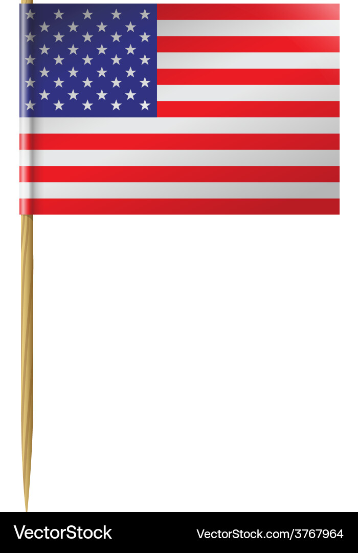 Usa flag toothpick Royalty Free Vector Image - VectorStock