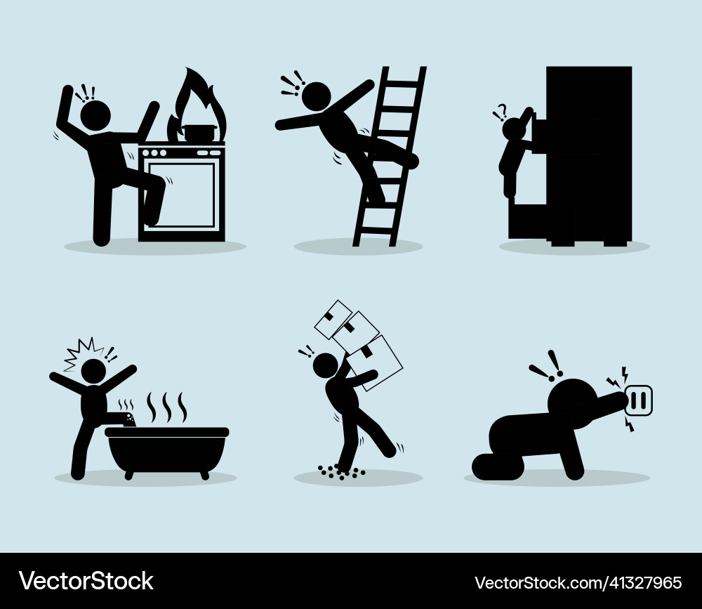 Accident hazard and injury Royalty Free Vector Image