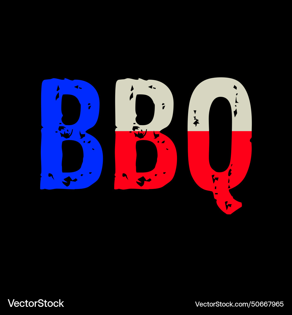 Bbq texas state flag barbecue Royalty Free Vector Image