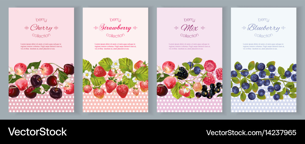 Berry vertical banners Royalty Free Vector Image
