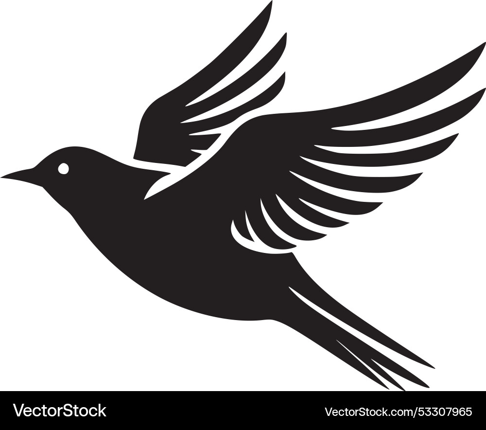 Bird - minimalist and simple silhouette Royalty Free Vector