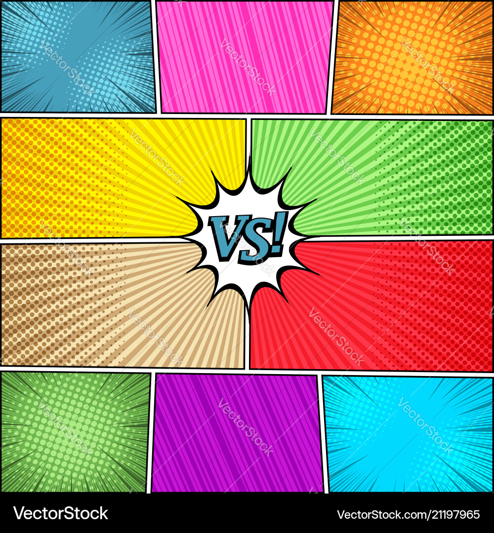 Comic Book Page Background - VS Royalty Free Vector Image