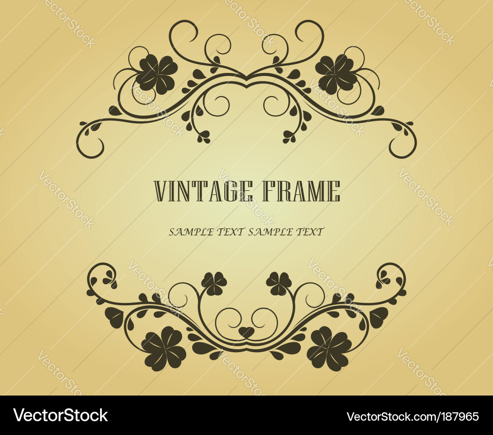 Elegant Victorian Frame Royalty Free Vector Image