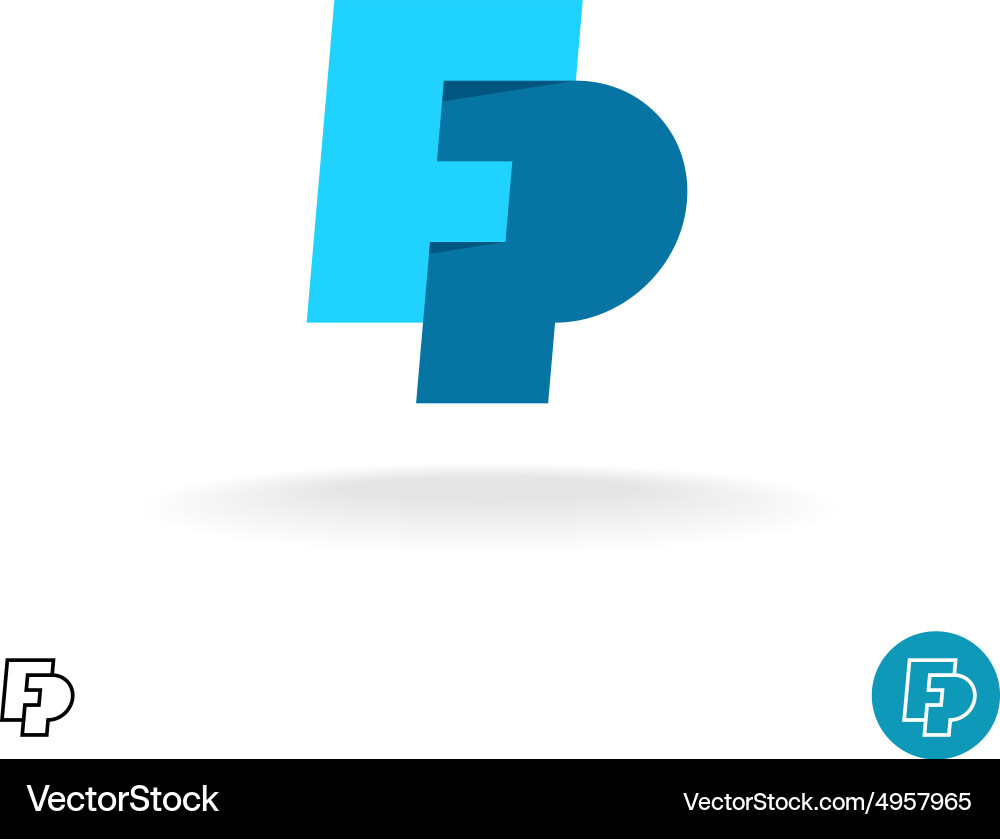 F and p letters logo Royalty Free Vector Image