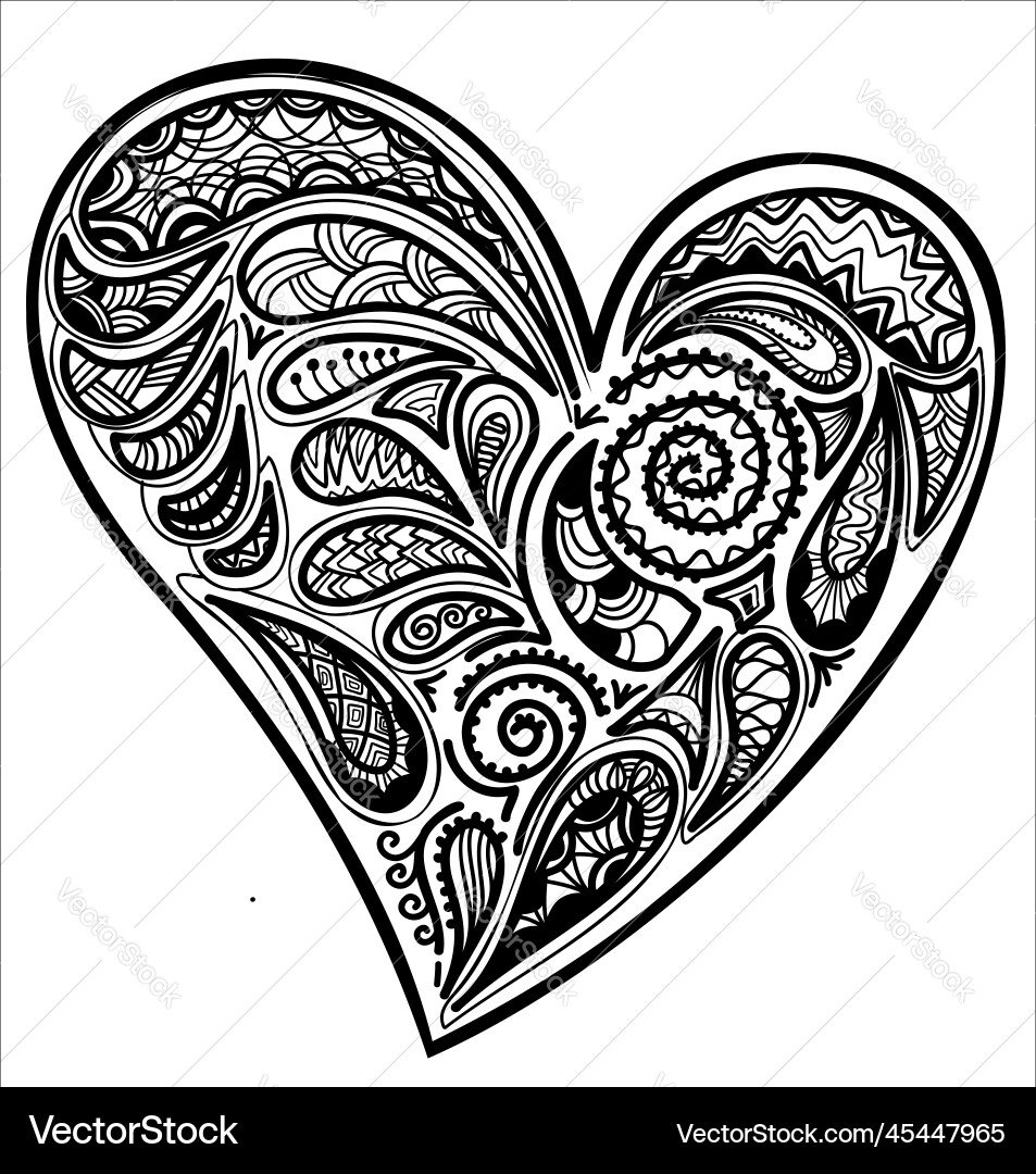 Heart isolated on white background Royalty Free Vector Image