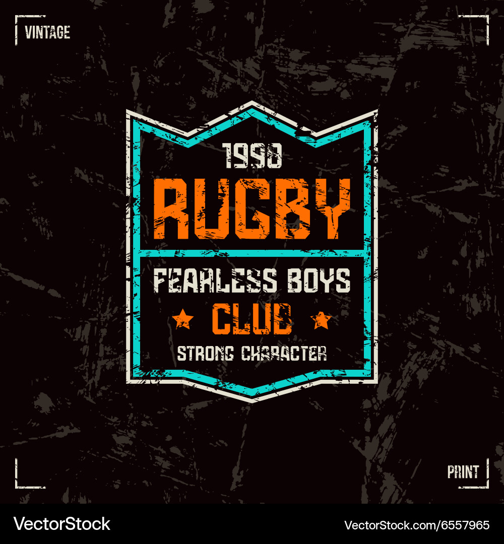 Rugby team badge Royalty Free Vector Image - VectorStock