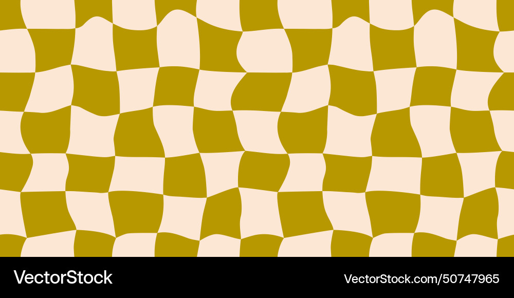 Seamless green beige checkerboard pattern Vector Image