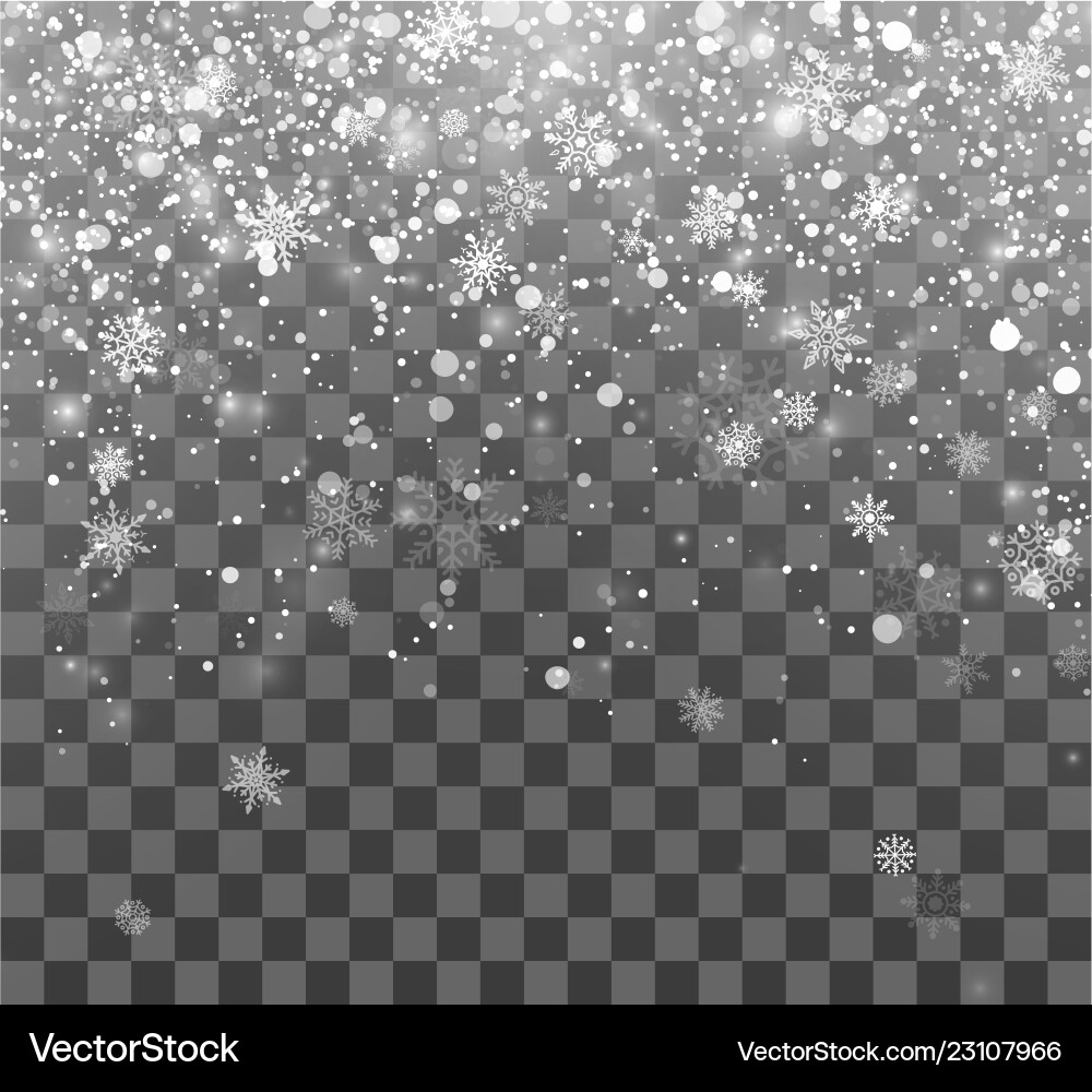 Christmas snow magic holiday background falling Vector Image