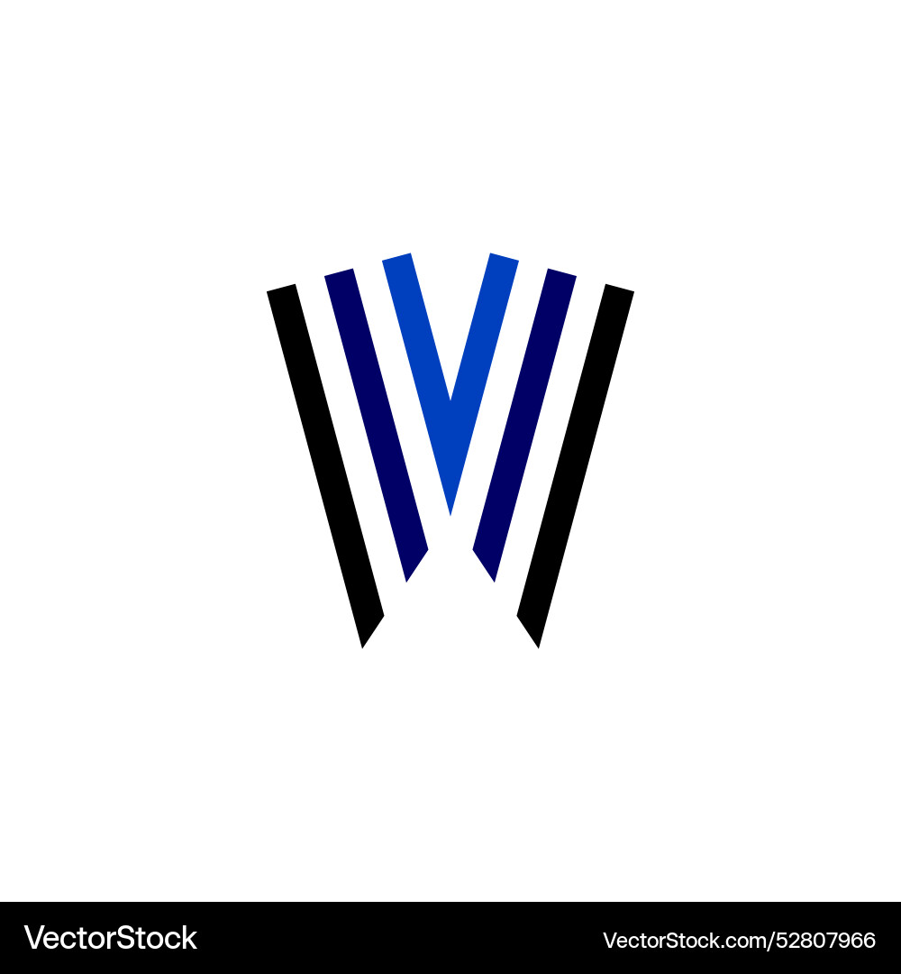 Dark blue logo letter v symbol icon Royalty Free Vector
