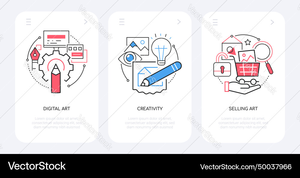 Digital art and creativity - line design style Vector Image