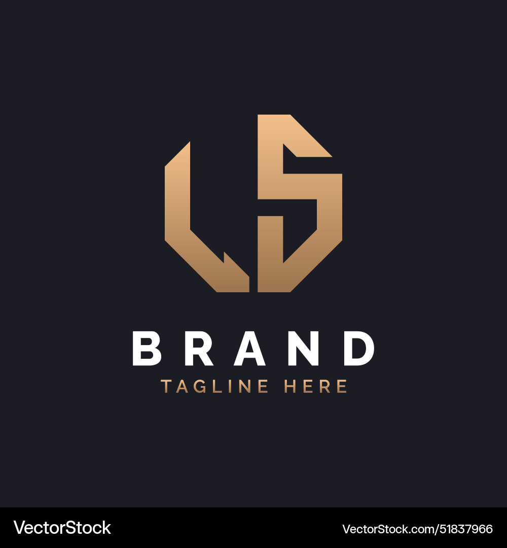 Ls logo design modern minimal elegant and luxury Vector Image