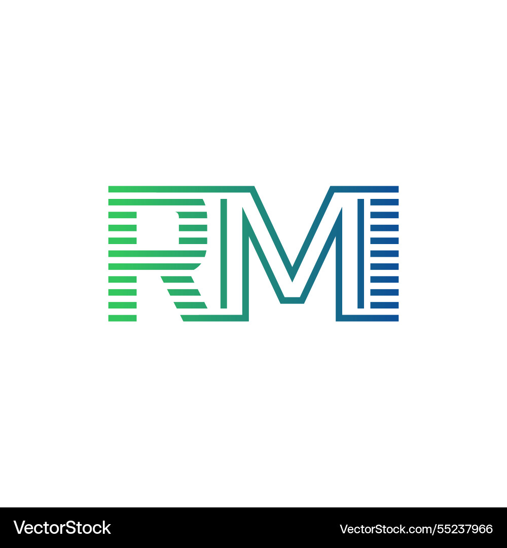 Modern rmi logo design letter minimalist Vector Image