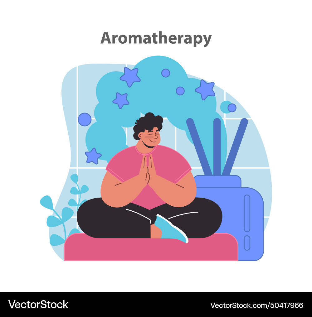 Soothing aromatherapy session content individual Vector Image