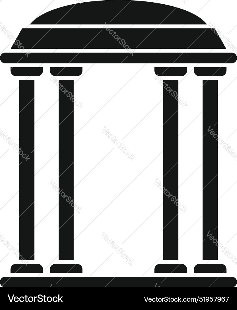 Ancient greek style archway standing with four Vector Image