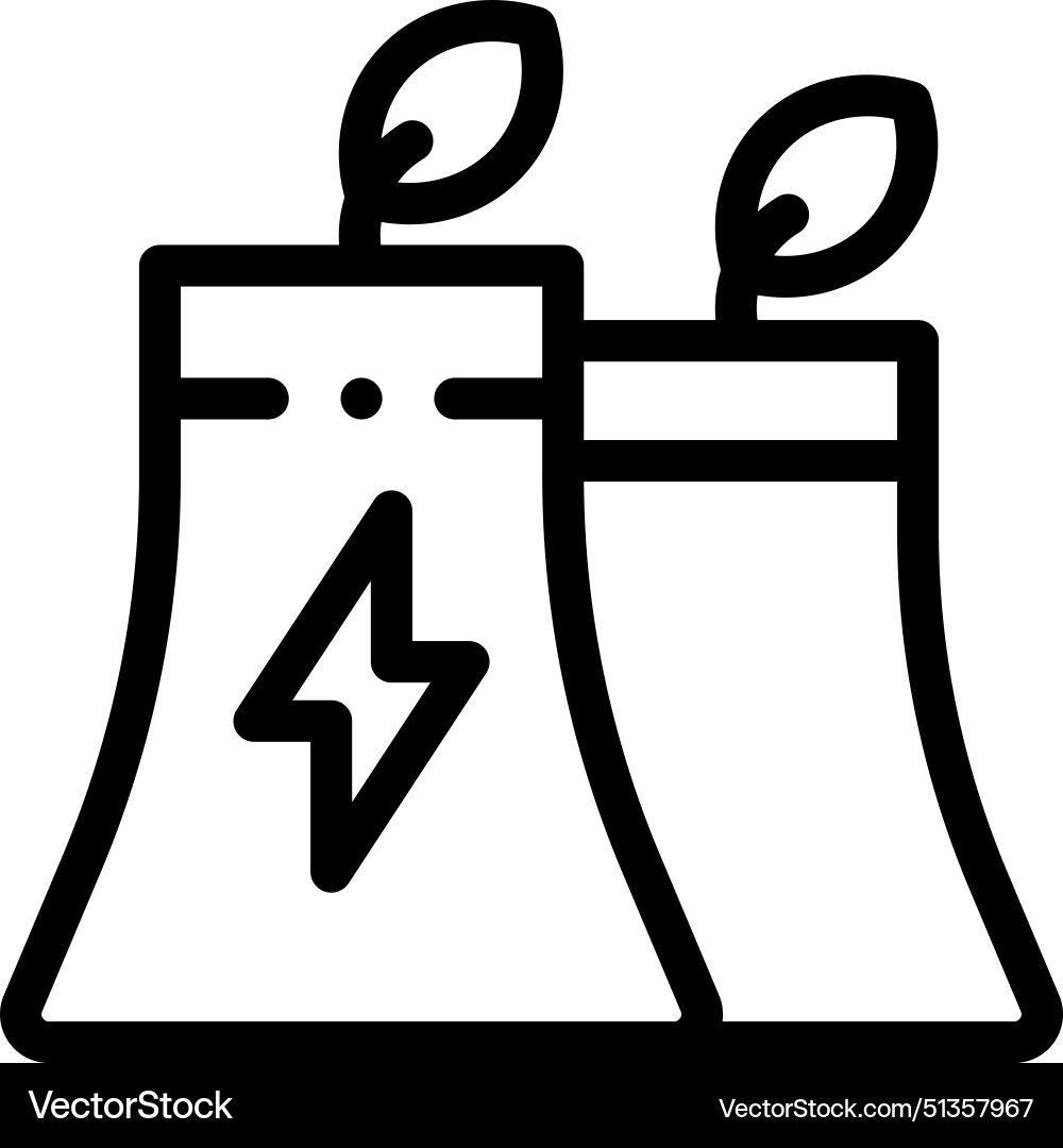 Architecture and city icon thin linear style Vector Image