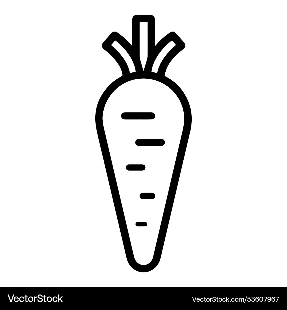 Carrot icon or modern line symbol art Royalty Free Vector