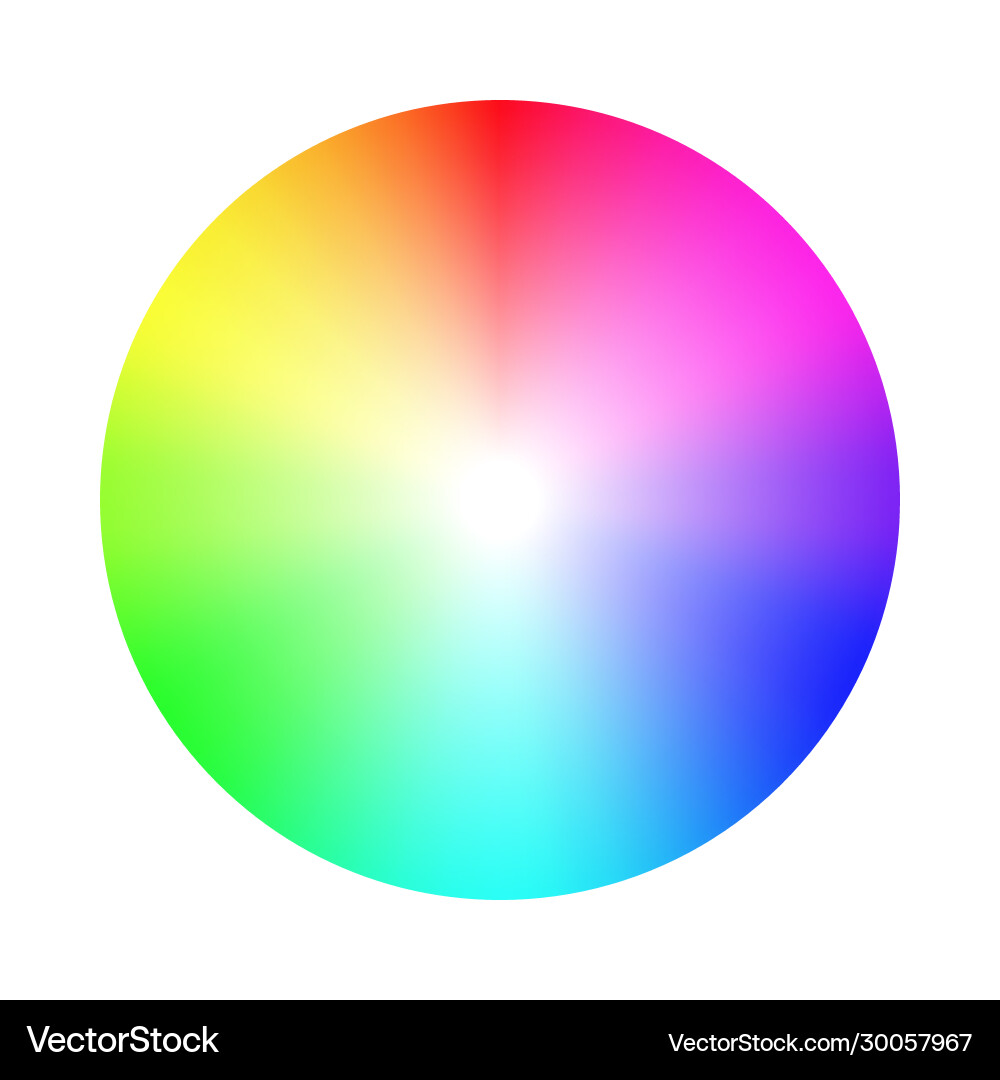 Color wheel palette rgb ryb cymk system Royalty Free Vector
