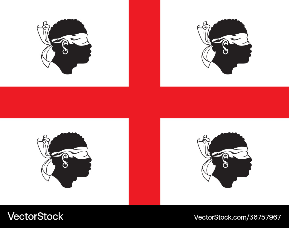 Flag sardinia Royalty Free Vector Image - VectorStock