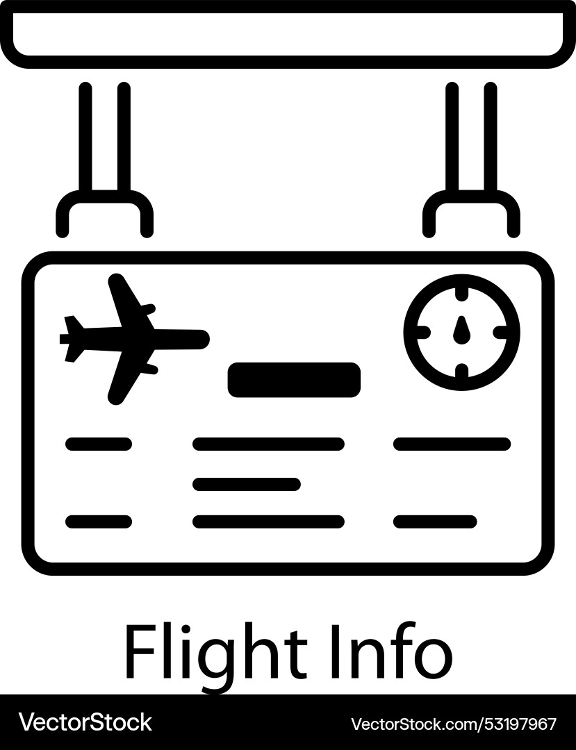 Flight info Royalty Free Vector Image - VectorStock