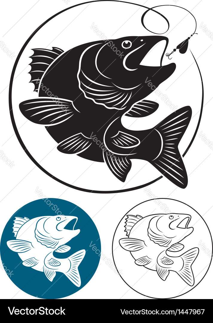 Predatory Fish Collection Royalty Free Vector Image