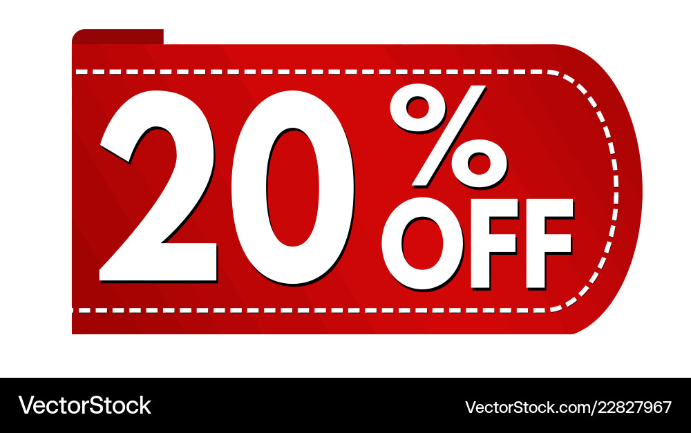 Special offer 20 off banner design Royalty Free Vector Image