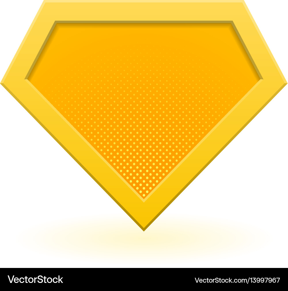 Yellow superhero logo template Royalty Free Vector Image