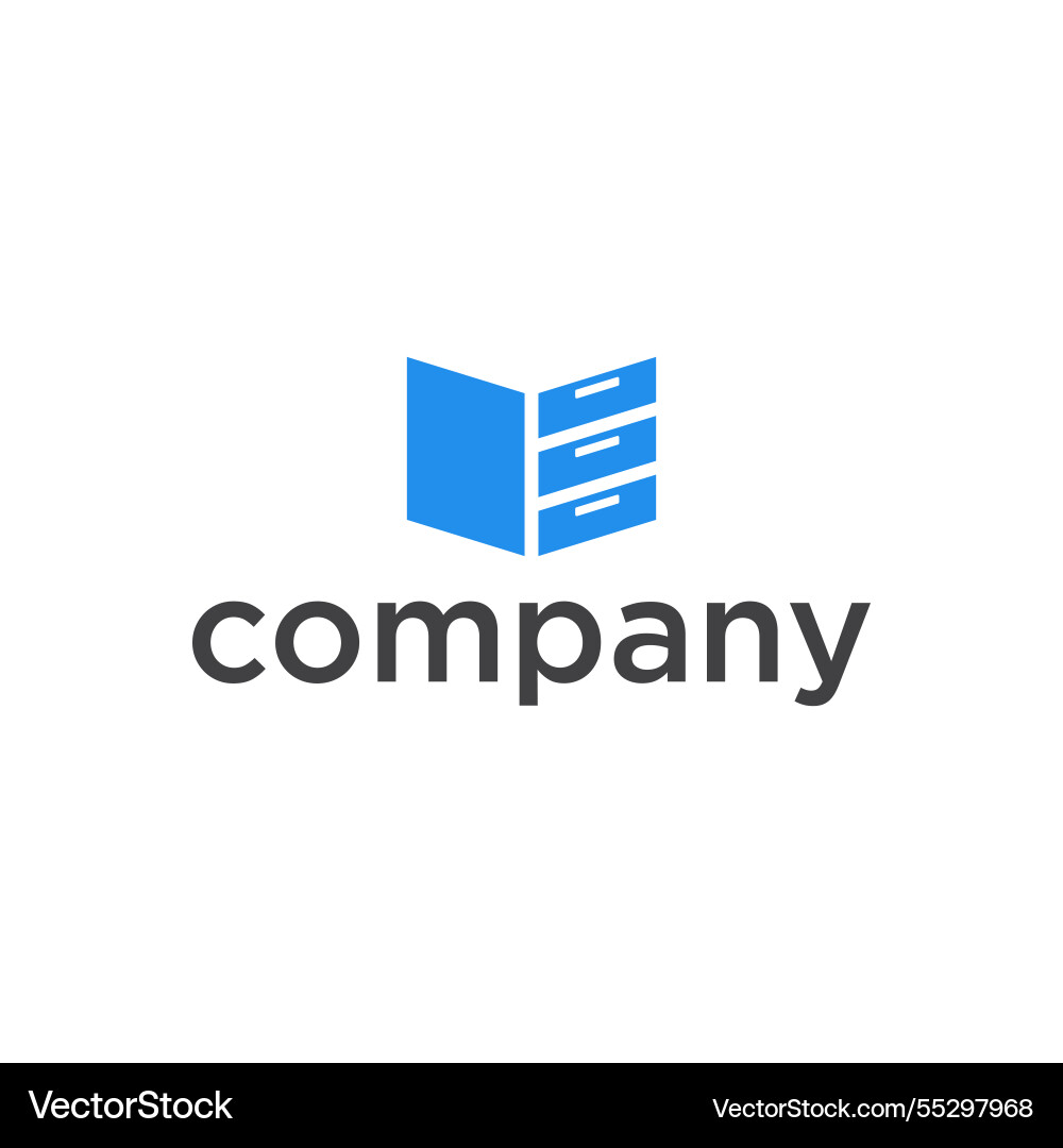 Blue icon cabinet Royalty Free Vector Image - VectorStock