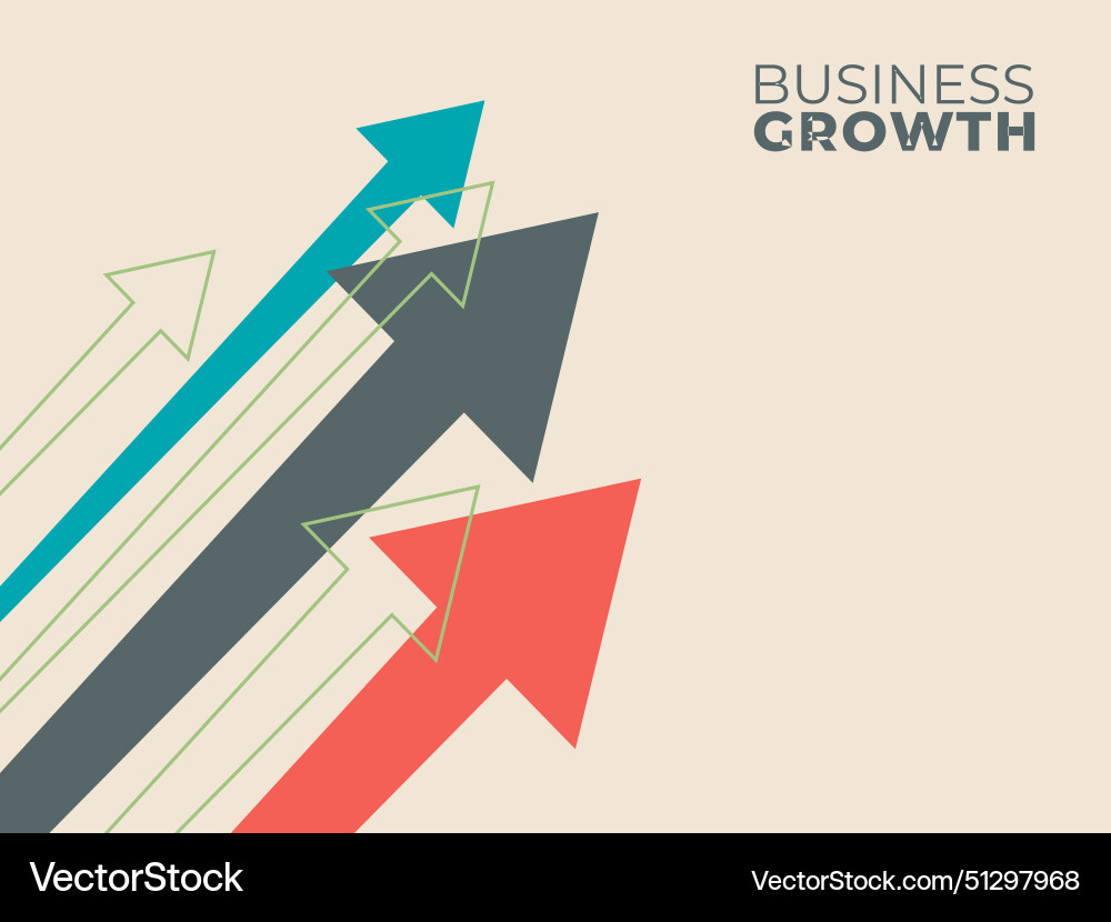 Business success growth chart Royalty Free Vector Image