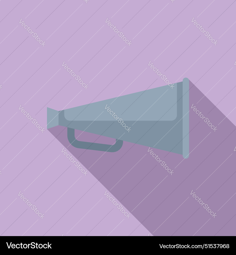 Minimalist megaphone on purple Royalty Free Vector Image