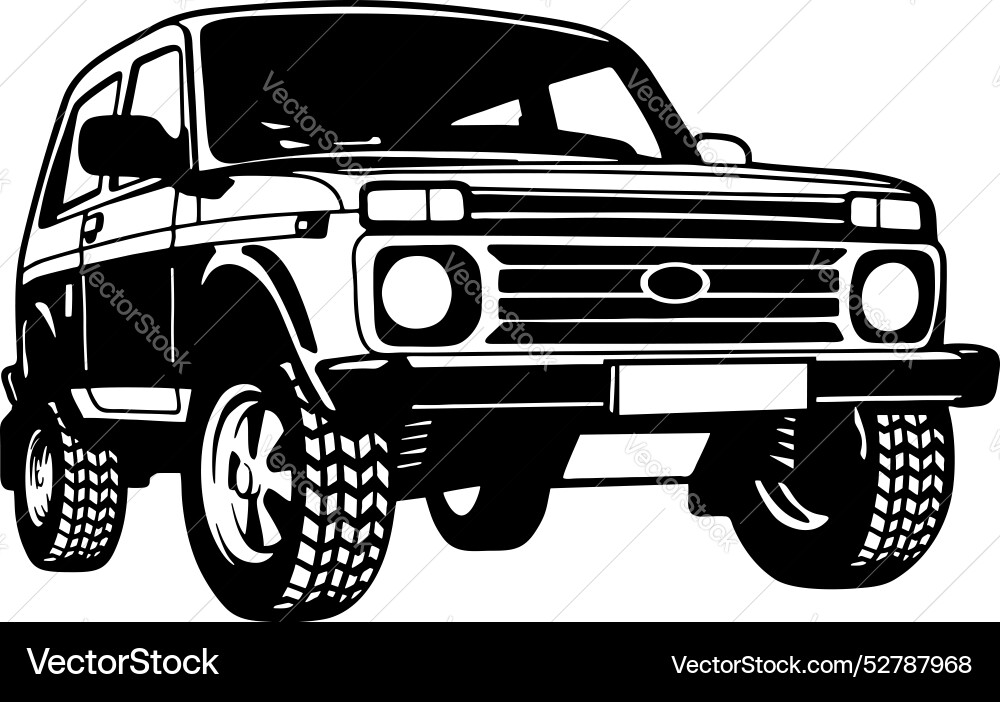 Off Road SUV Silhouette Royalty Free Vector Image