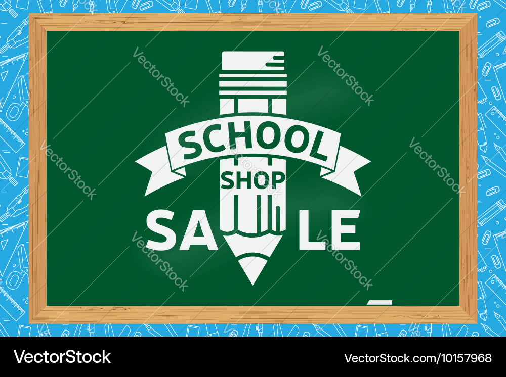 School shop design Royalty Free Vector Image - VectorStock