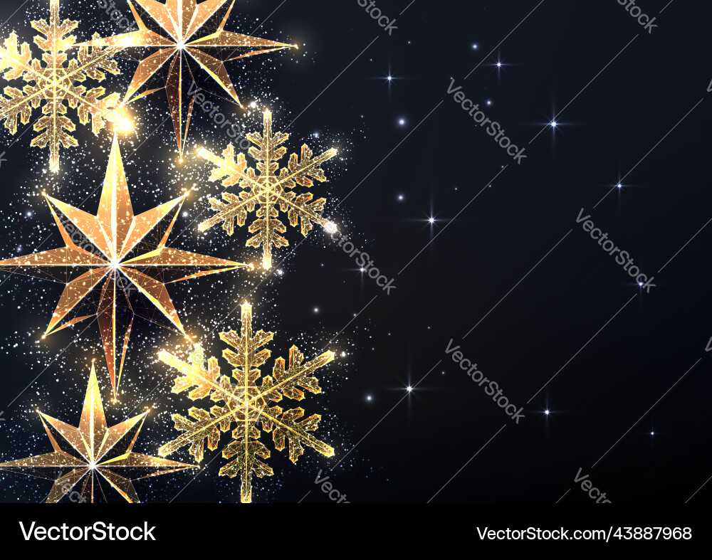 Shiny Gold Christmas Banner Royalty Free Vector Image