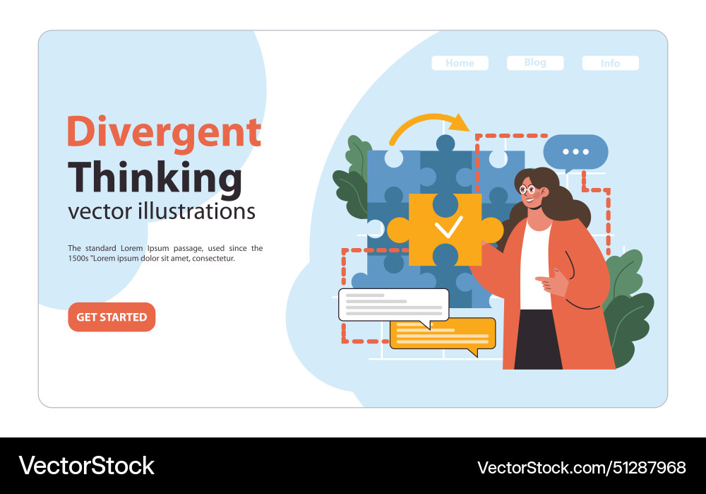 Solving the digital puzzle flat Royalty Free Vector Image