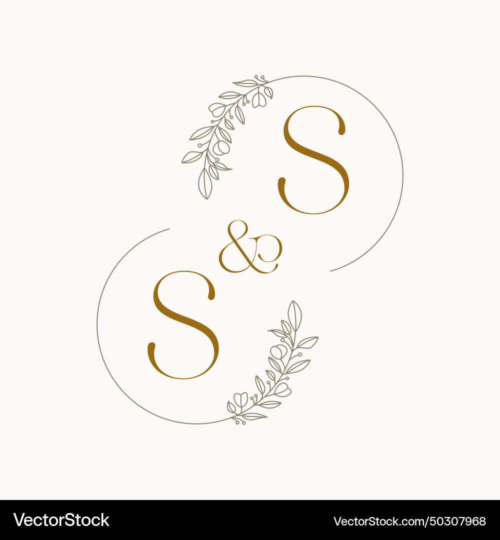 Ss logo initials wedding monogram design Vector Image