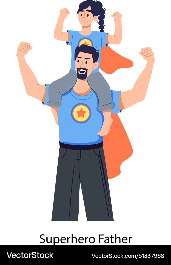Superhero father Royalty Free Vector Image - VectorStock