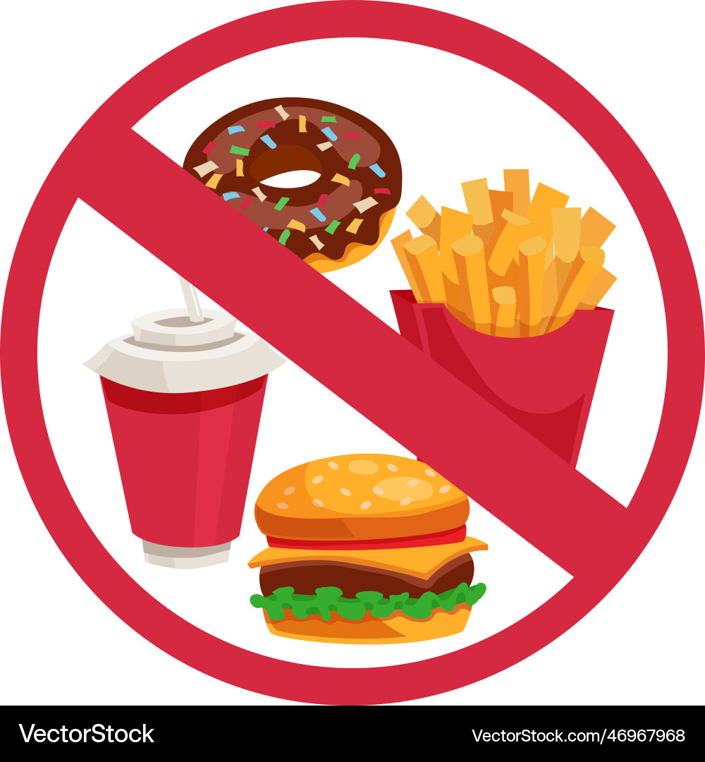 Unhealthy food concept Royalty Free Vector Image