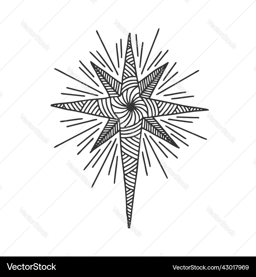 A hand-drawn star Royalty Free Vector Image - VectorStock