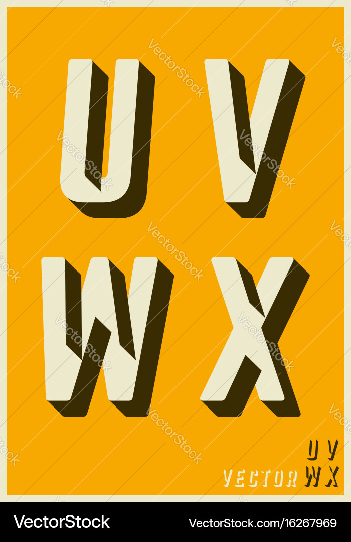 Alphabet font template Royalty Free Vector Image