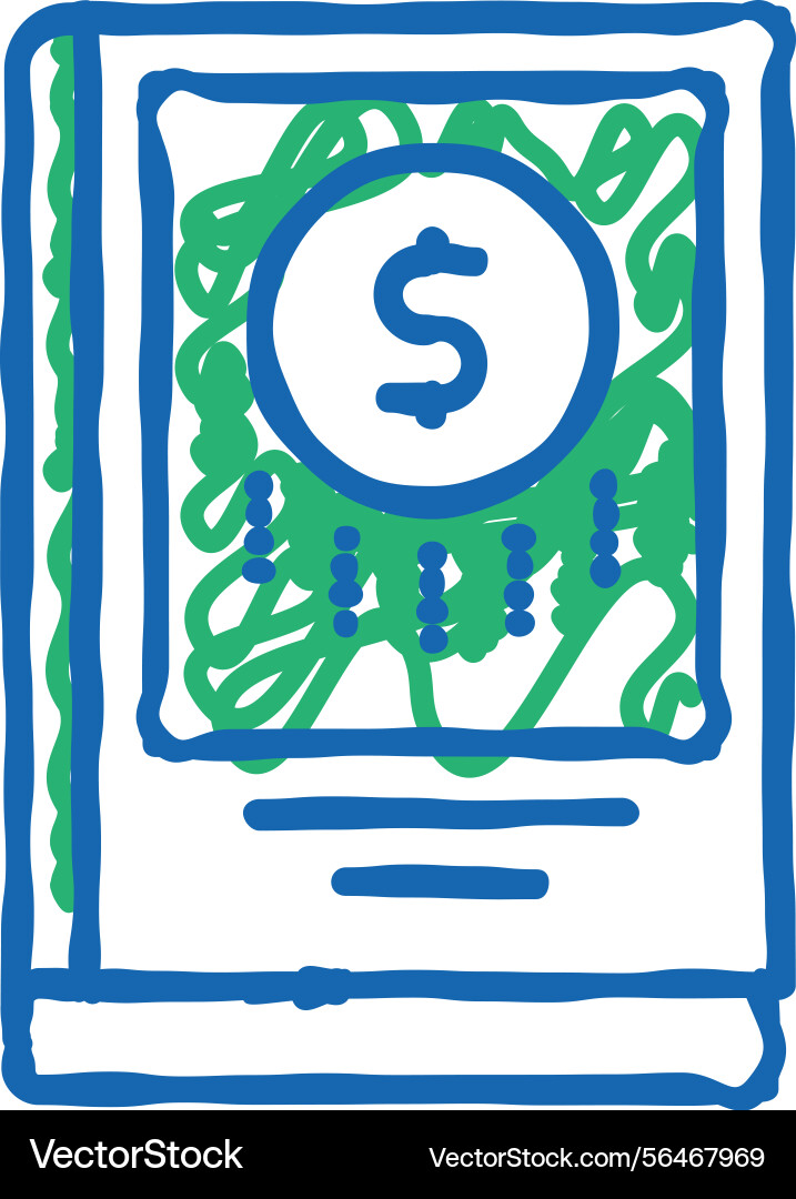 Business genre icon doodle Royalty Free Vector Image